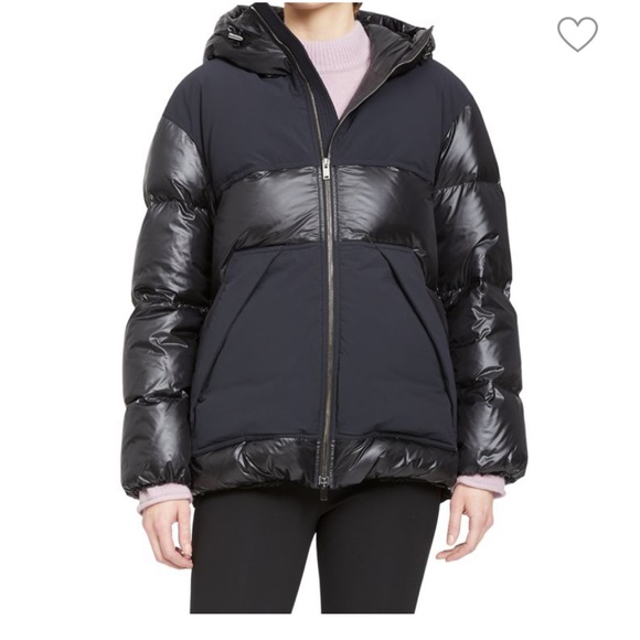 Theory | Jackets & Coats | Theory Shearling Lined Nylon Hooded Puffer | Poshmark
